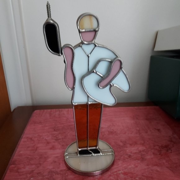 Other | Vintage Stained Glass Dentist Figure | Poshmark